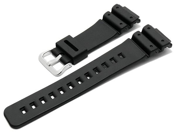 Casio- replacement strap 16mm black resin (70378238) for DW-6900B, DW ...