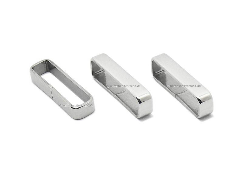 Replacement loops- SET 3 pieces 20mm silver stainless steel NATO-Style ...
