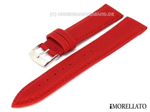 Watch strap 22mm red Techno textile look MORELLATO
