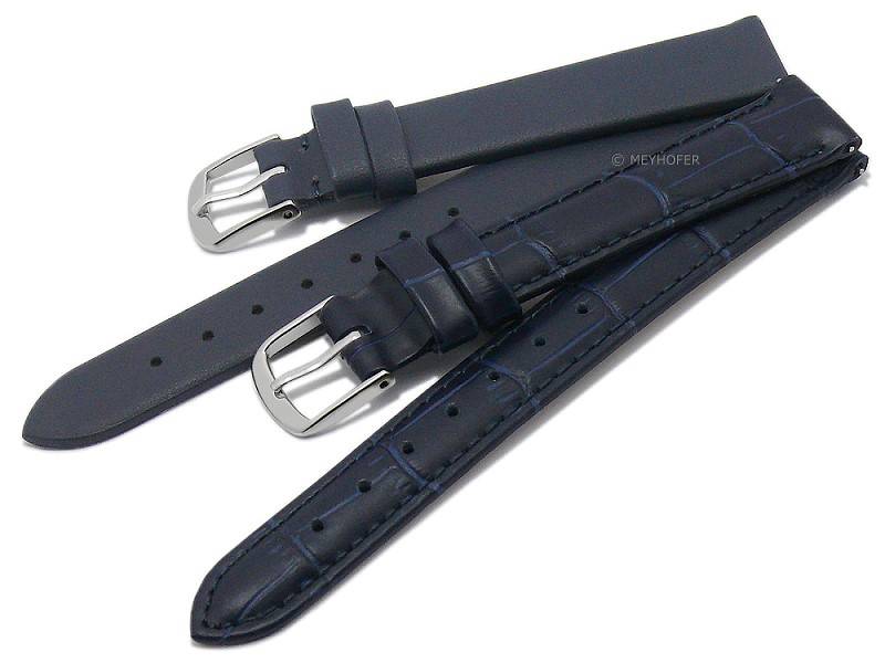 EASY-CHANGE watch strap set 2pcs CLASSIC DUO 14mm dark blue leather by ...