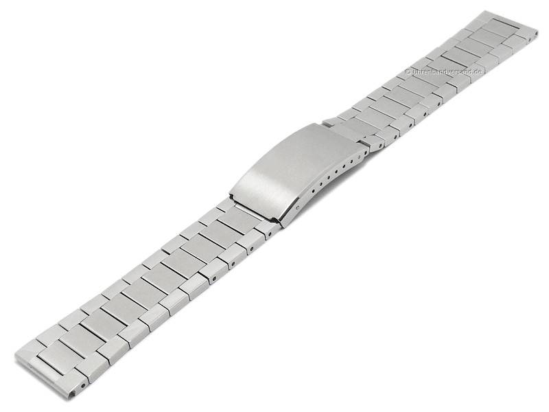 Watch strap ScMB58 21mm stainless steel solid thin partly polished with ...