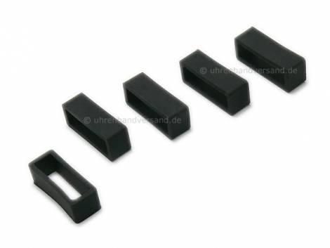 Replacement loops-SET 5 pieces 20mm black caoutchouc