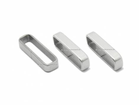 Replacement loops- SET 3 pieces 22mm silver stainless steel NATO-Style ...