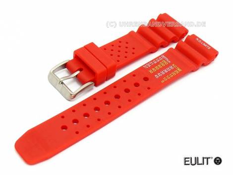 Watch band 20mm red diver band by Eulit
