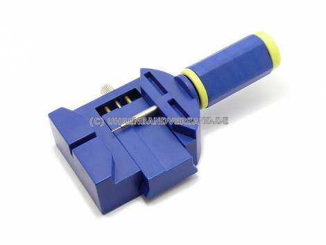 Pin removal tool plastic blue-yellow with rotary handle