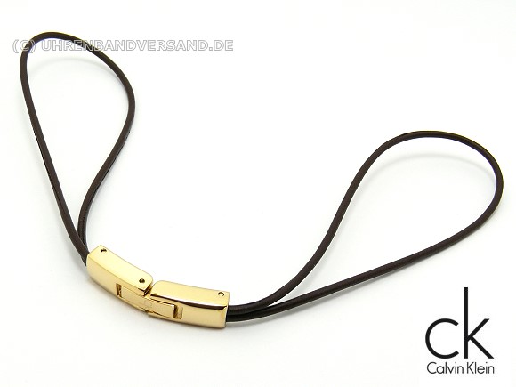 Replacement watch strap CALVIN KLEIN leather dark brown for K33234, K33233