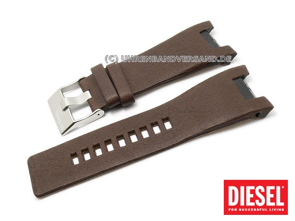Replacement watch strap DIESEL DZ4246 dark brown leather