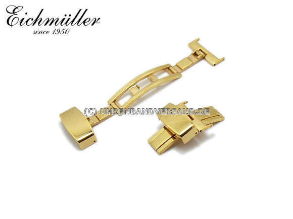 Butterfly clasp EmBFS-72 16mm stainless steel PVD golden polished
