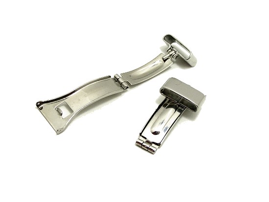 Flip clasp RP for watch straps 16mm stainless steel polished