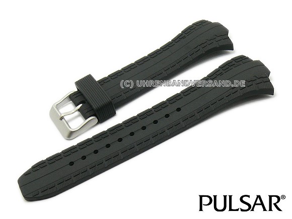 Replacement watch strap PULSAR PF3505 black rubber