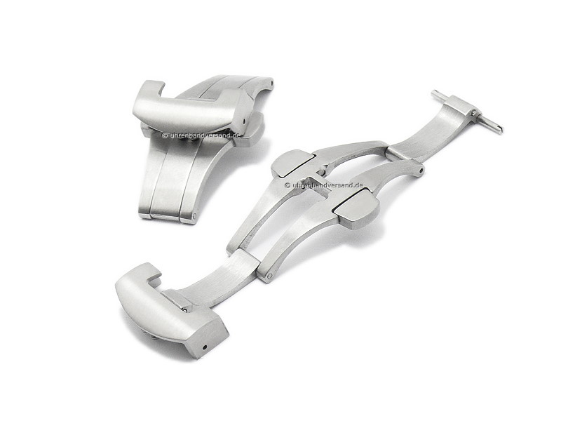 Butterfly clasp ScBFS-100 20mm stainless steel brushed with push button ...