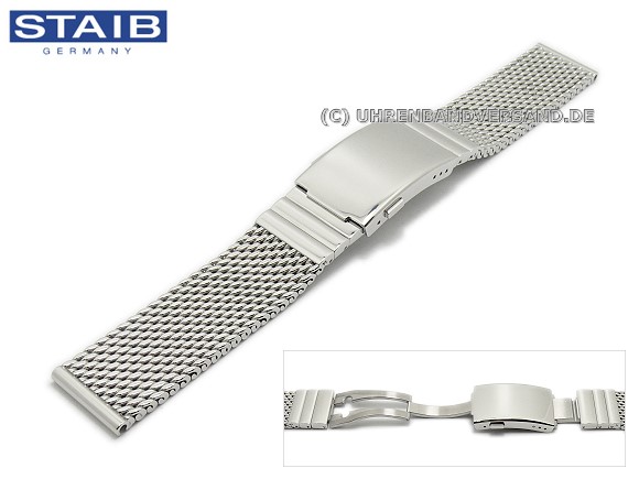 Watch strap St-MD06 20mm mesh clasp with diver extension by STAIB